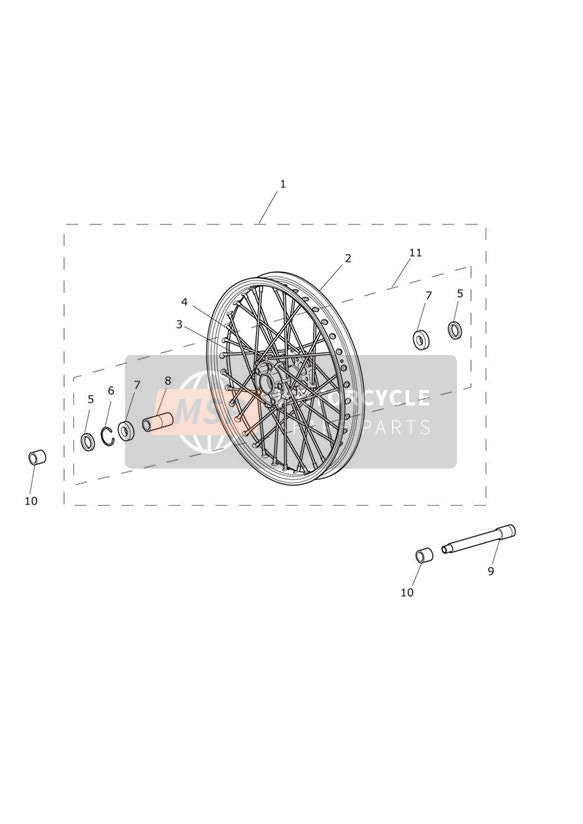 T2004402 Hub Assy, Front Part Triumph - MSP