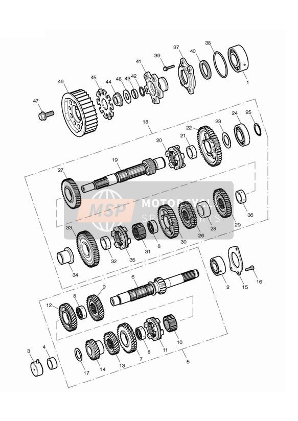 T1183104 Gear, Output, 35T, Helical Fixed Part Triumph - MSP