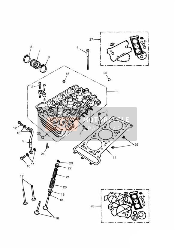 T1150590 Cylinder Head Sub Assembly Part Triumph - MSP