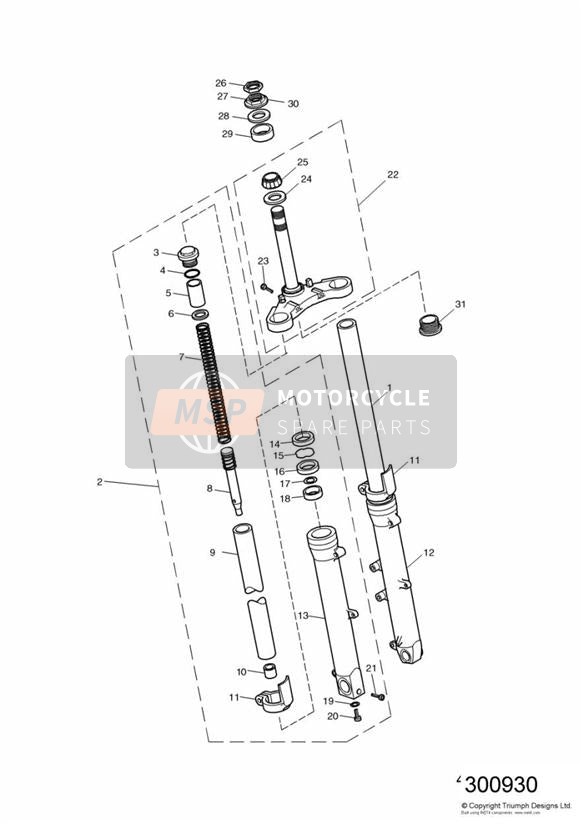 T2045045 Washer, Sealing B Part Triumph - MSP