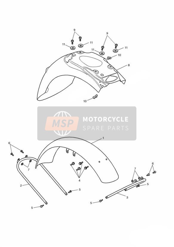 T3203201 Bolt, Hhf, Lghtd, M6 X 10, Ss Part Triumph - MSP