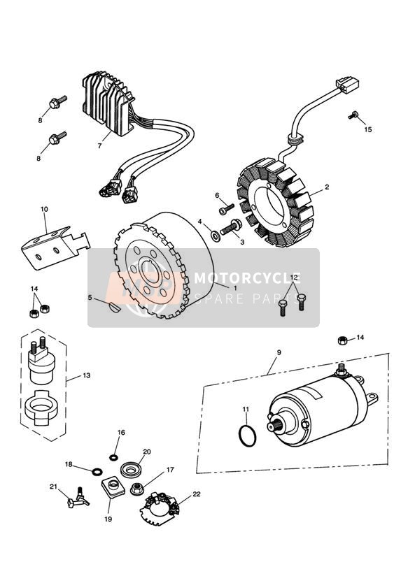 T1310615 Brush, Sub Assy, S/motor Part Triumph - MSP