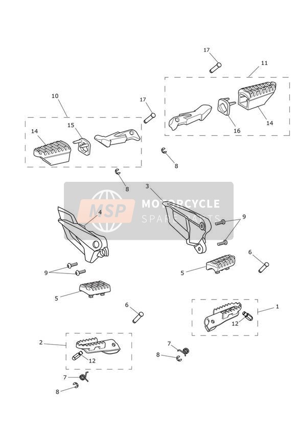T2085207 Peg, Bank Angle, 35mm Part Triumph - MSP