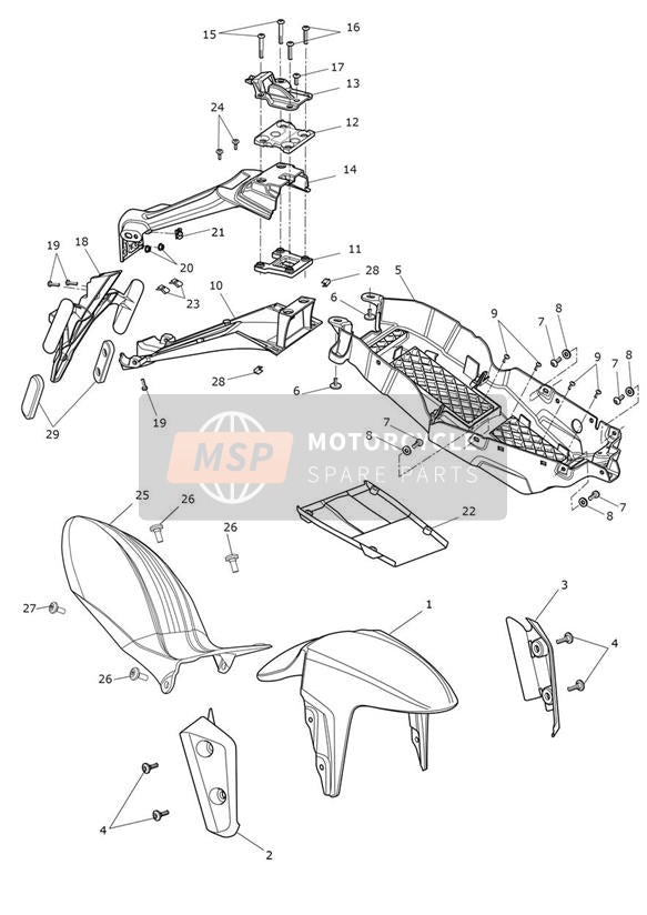T2305613 Side Cover, Front Mudguard, Lh Part Triumph - MSP