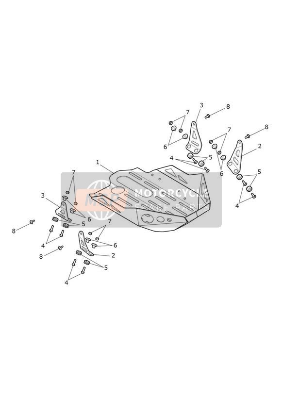 T2308378 Bracket, Rear, Guard Partie Triumph - MSP