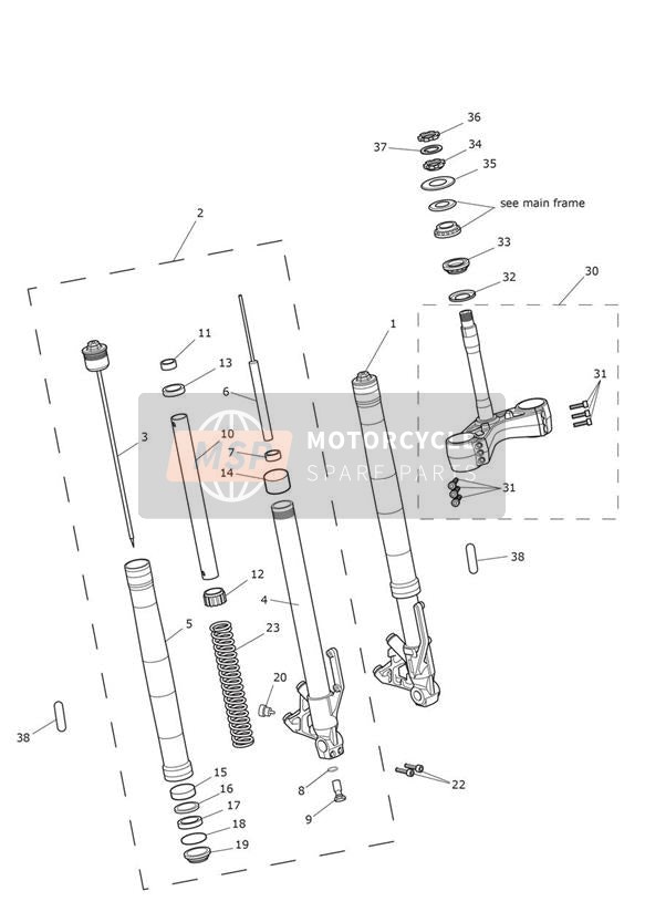 T2044032 Stanchion Assembly, Lh Part Triumph - MSP