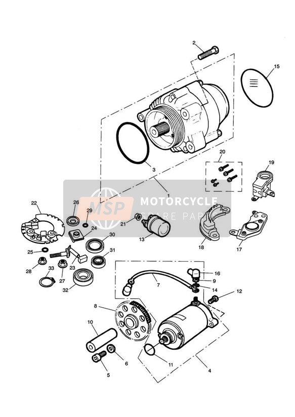 T1310022 Holder, Sub Assy, Starter Part Triumph - MSP