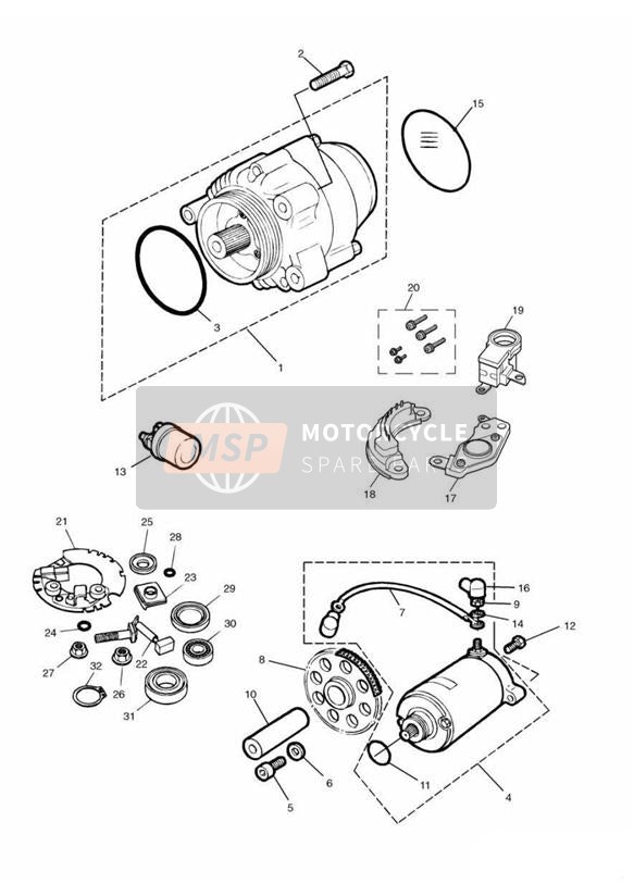 T1310022 Holder, Sub Assy, Starter Part Triumph - MSP
