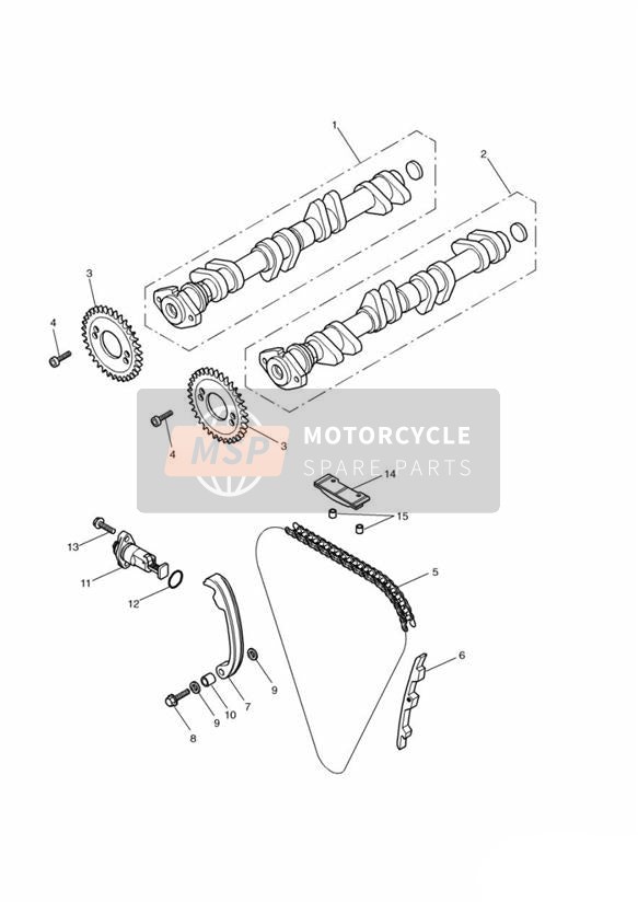 T1140765 Chain, Cam, 126 Links Part Triumph - MSP