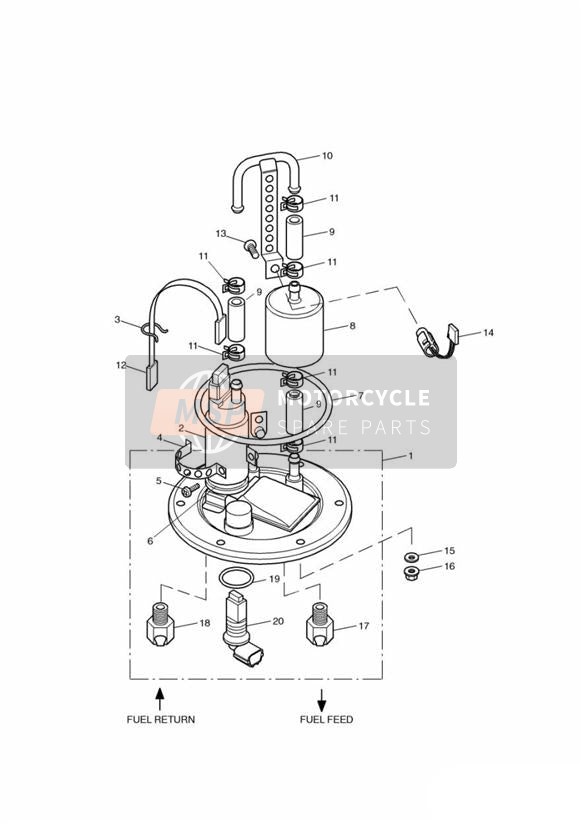 T2400645 Fuel Sensor, Low Level Warning pieza Triumph - MSP