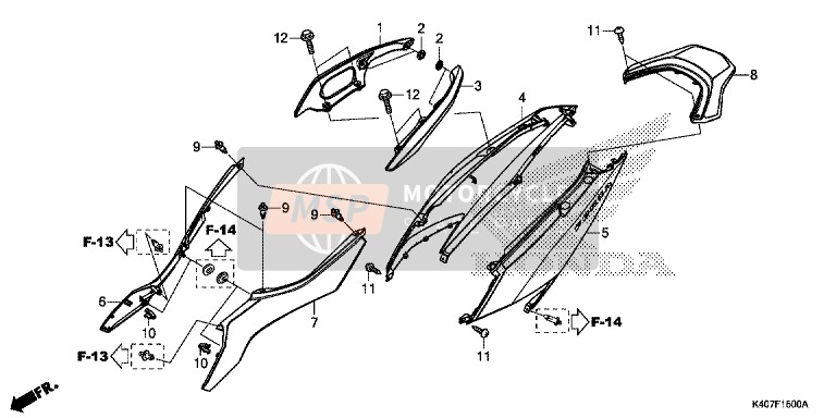 77330K40F00ZA Grip, R. Rr. *NH303M* Part Honda - MSP