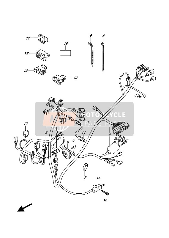 Suzuki ADDRESS 110 2016 Wiring Harness (E19) - MSP