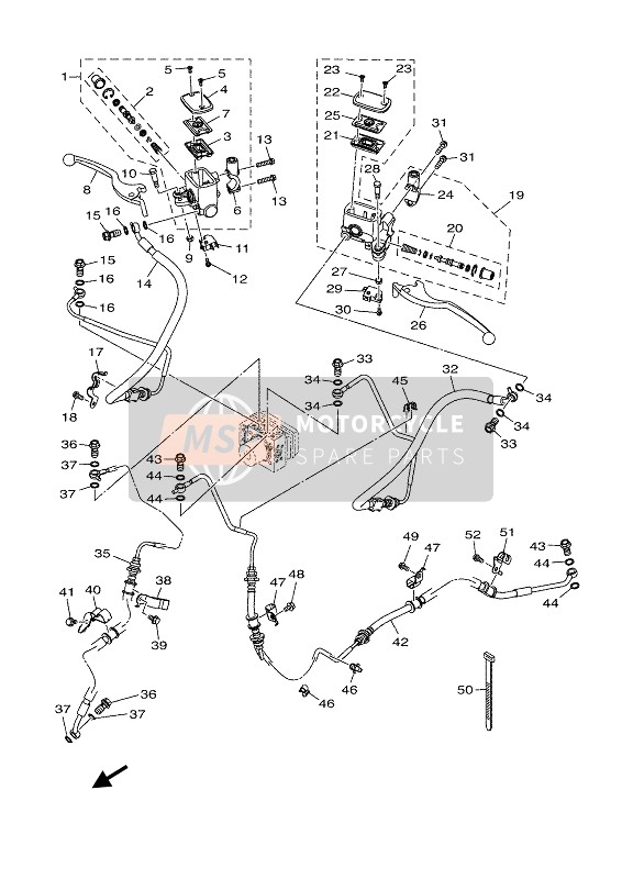 Yamaha XMAX 125 ABS 2020 M. CYLINDER FOR DISK BRAKE - MSP