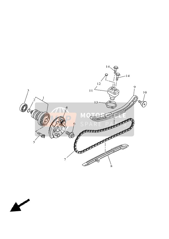 Yamaha XMAX 125 TECH MAX 2021 CAMSHAFT & CHAIN - MSP