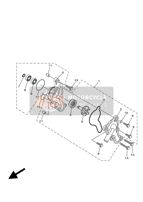 Yamaha XMAX 125 TECH MAX 2021 WATER PUMP - MSP