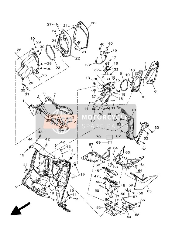 Yamaha XMAX 125 TECH MAX 2021 LEG SHIELD - MSP